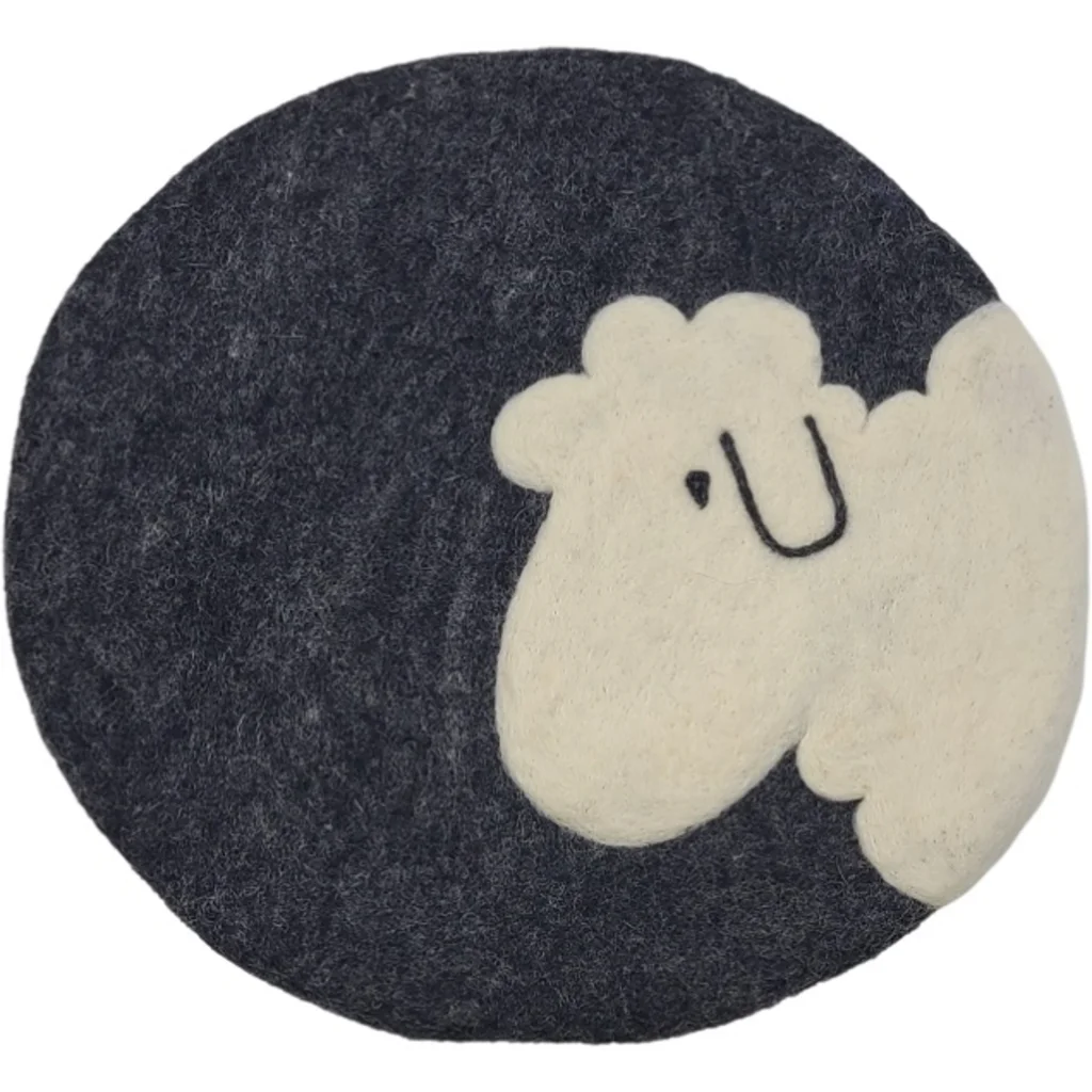 Filz Sitzkissen rund Schaf – LAMA Living